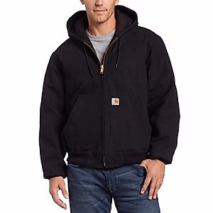 CarharttMenLoose Fit Firm Duck Insulated Flannel-Lined Active JacketBlackLarge
