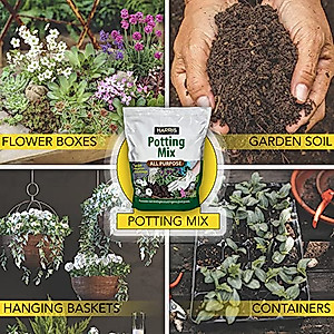 Harris All Purpose Premium Potting Soil Mix with Worm Castings and Other Nutrients, 4 Quarts