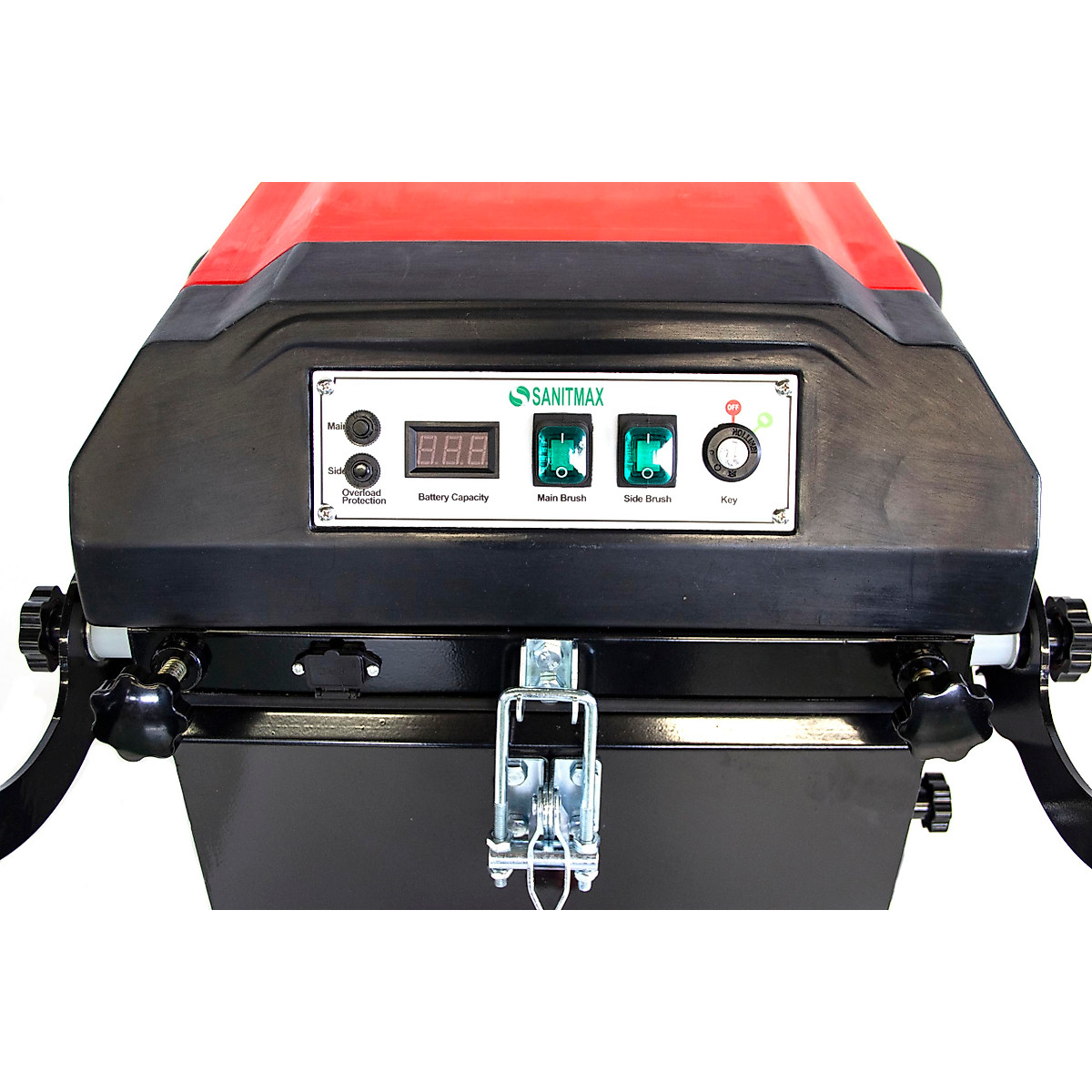 SANITMAX 41.3" Battery-Powered Walk-Behind Industrial Floor Sweeper Machine with Triple Brushes - Cleans up to 64,500 sq ft/hr