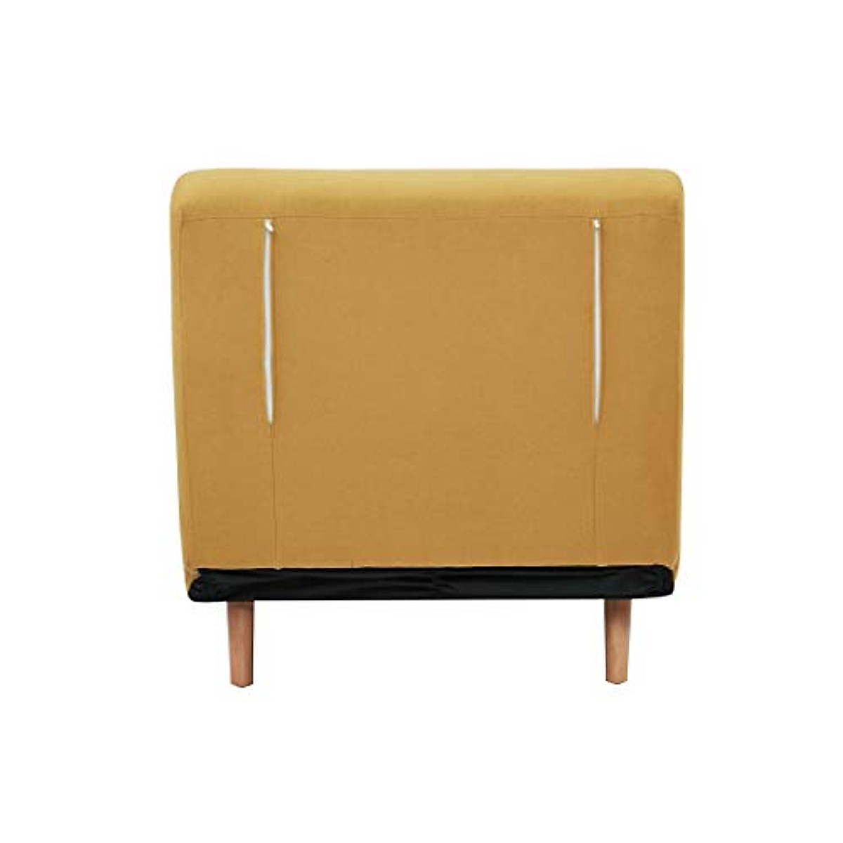 GIA Tri-Fold Convertible Polyester Sofa Bed Chair with Removable Pillow and Legs, Yellow 1 pack