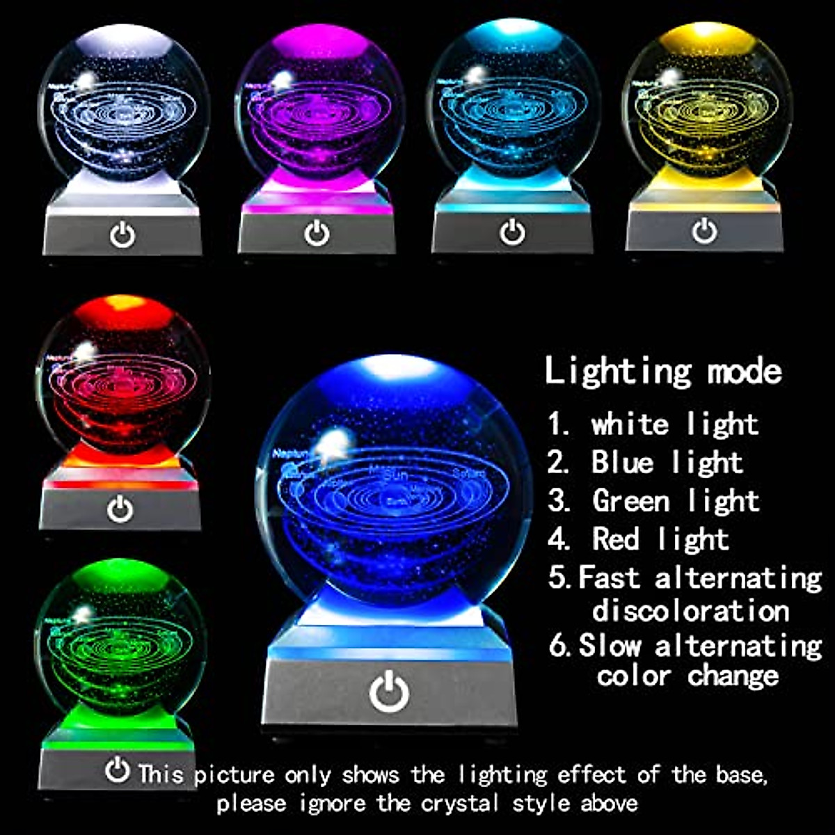 PODOI 3D Moon Crystal Ball, Birthday Christmas Astronomy Gifts for Kids, Gifts for Space Lovers, Presents for Children