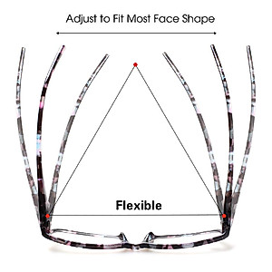 NORPERWIS Reading Glasses 5 Pairs Stylish Color Readers Fashion Glasses for Reading Men & Women (5 Pack Mix Color, 3.50)