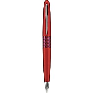 PILOT MR Retro Pop Collection Ballpoint Pen in Gift Box, Red Barrel with Wave Accent, Medium Point Stainless Steel Nib, Refillable Black Ink (91422)