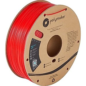 Polymaker ABS Filament 1.75mm Red, ABS 3D Printer Filament 1.75mm Heat Resistant Filament 1kg - PolyLite Red ABS 3D Printing Filament 1.75mm, Strong & Durable