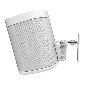 Play 1 Wall Mount, White, Compatible with Sonos Play:1 Only, Adjustable Swivel & Tilt Mechanism, Mounting Bracket includes All Fixings