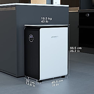 GEME | World's First Bio Smart Electric Composter Kitchen, Turn Food Waste into Real Organic Compost No Dehydration - 19L Food Cycler Compost Machine with Electric Compost Bin…