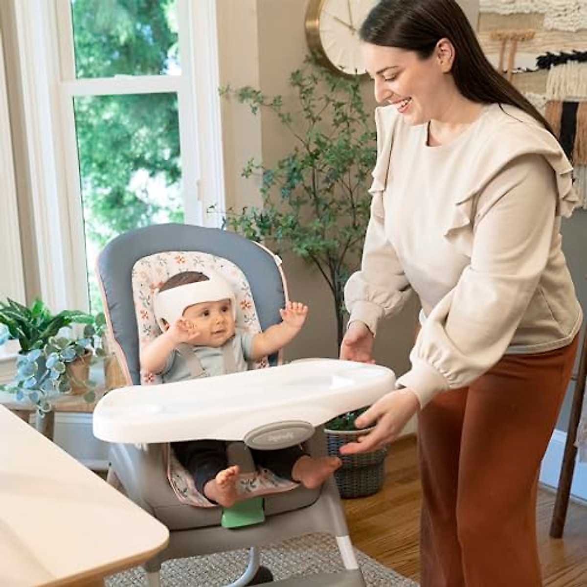 Ingenuity Full Course 6-in-1 High Chair - Baby to 5 Years Old, 6 Convertible Modes, 2 Dishwasher Safe Trays - Milly