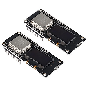 AITIAO 2PCS 0.96" OLED ESP-WROOM-32 ESP32 Display 2.4GHz WiFi Bluetooth Dual Mode Development Board Display for Wemos D1 AP STA