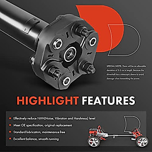 A-Premium Rear Complete Drive Shaft Prop Shaft Driveshaft Assembly Compatible with Cadillac CTS 2008-2014, AWD Automatic Transmission