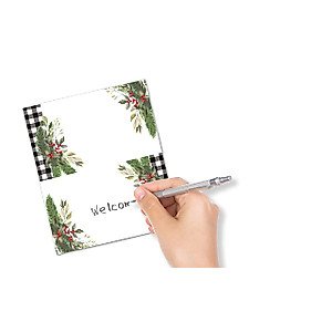 Table Place Card, Christmas Themed Tent Style Cards, Pack of 25 Half-Fold Reception Place Card, Perfect for Christmas Party, Birthday, Wedding, Bridal Shower, Baby Shower, Banquet C19