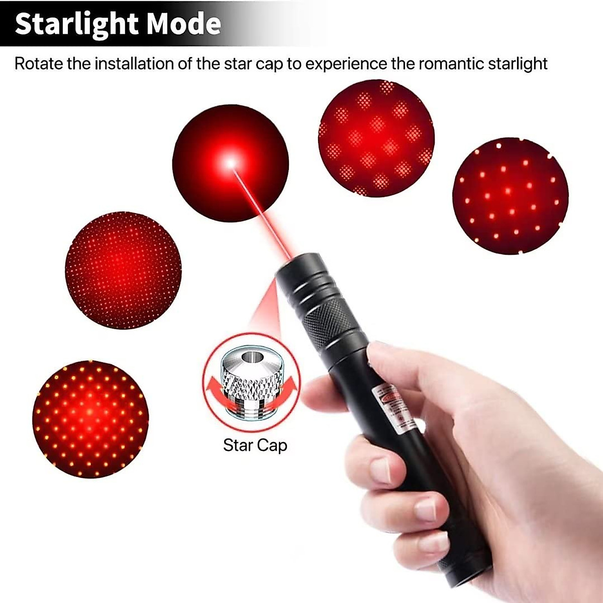 Cowjag Laser Pointer, Long Range Red Laser Pointer,Laser Pointer High Power Pen, Red Pointer Rechargeable for Hiking, Cat Laser Toy USB Charge(Red Light)