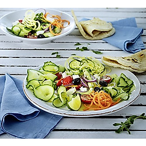 Kuhn Rikon Click-N-Curl Spiralizer Set with Swiss & Julienne Peelers, White/Orange/Green