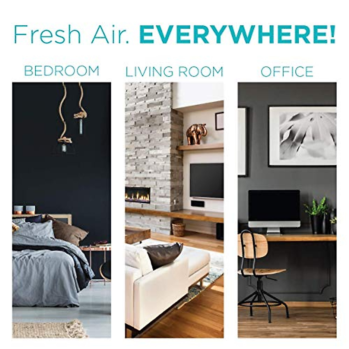 BLACK+DECKER Tabletop Air Purifier - 3-Stage Filtration System - HEPA Air Purifiers for Home