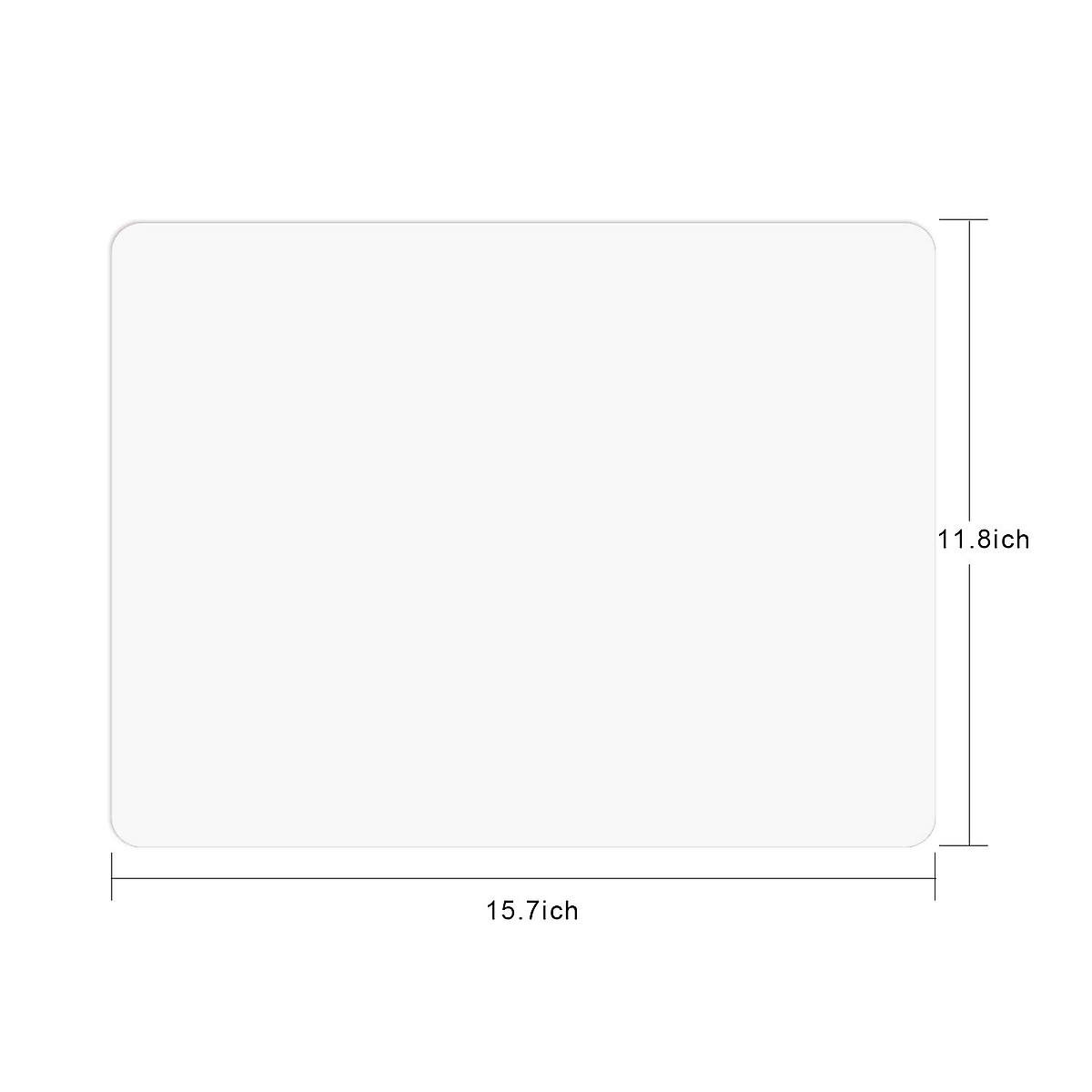 Silicone Placemats, Food-Grade Non-Slip Waterproof, Dining, Stain Resistant, Countertop Protector, Kitchen Counter Mat, Heat Resistant, Baking mat Dishwasher Safe (15.7x11.8Inch-4pack, Translucent)