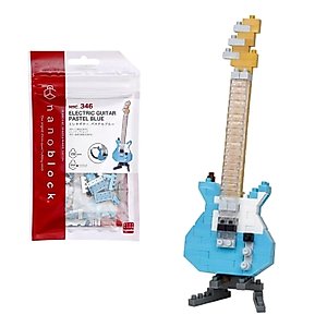 nanoblock - Instruments - Electric Guitar Pastel Blue, Collection Series Building Kit