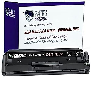 MTI Compatible 414A MICR OEM Modified Replacement for W2020A Toner | Color Enterprise M455dn MFP M480f Pro M454dw M454dn MFP M479fdw M479fdn Printer | Check Printing Magnetic Ink Cartridge