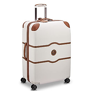 DELSEY Paris Chatelet Hardside 2.0 Luggage with Spinner Wheels, Angora, Checked-Medium 24 Inch