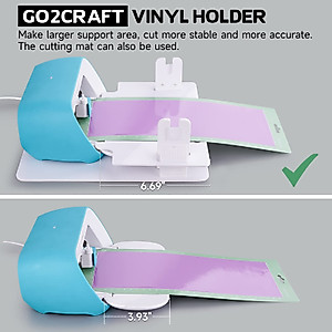 GO2CRAFT Vinyl Roll Holder for Cricut Joy, Multipurpose Clean Precise Cut Long Image of Smart Vinyl & Smart Iron-on, Ideal Vinyl Holder Tool for preventing Table Mess, DIY Crafts, Gifts