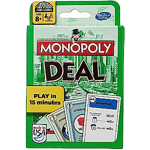 MONOPOLY Deal Card Game, Quick-Playing Card Game for 2-5 Players, Game for Families and Kids Ages 8 and Up (Amazon Exclusive)