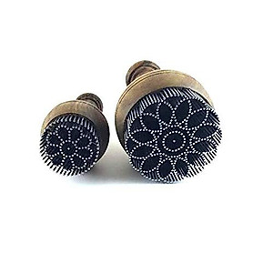 Uzbekistan handmade bread stamp set of two for Uzbek flat bread 1.57 inch / 2.75 inch diameter + lepeshka bread recipes