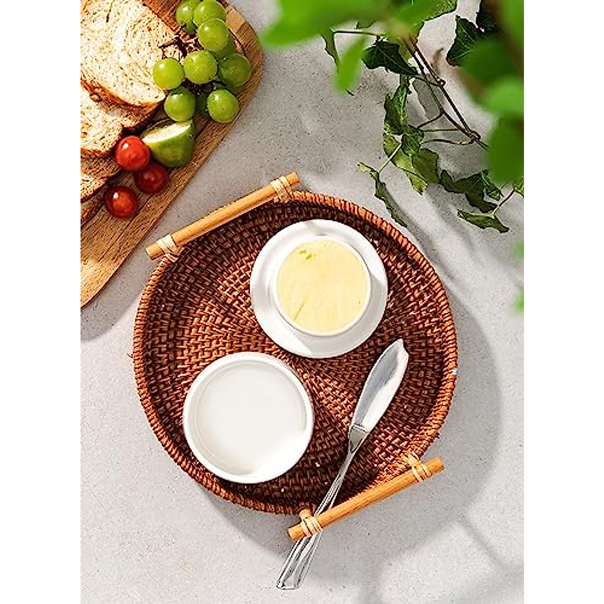 Butter Crock, French Butter Keeper - Fresh Soft Butter without Refrigeration, White, Porcelain - Better Butter & Beyond