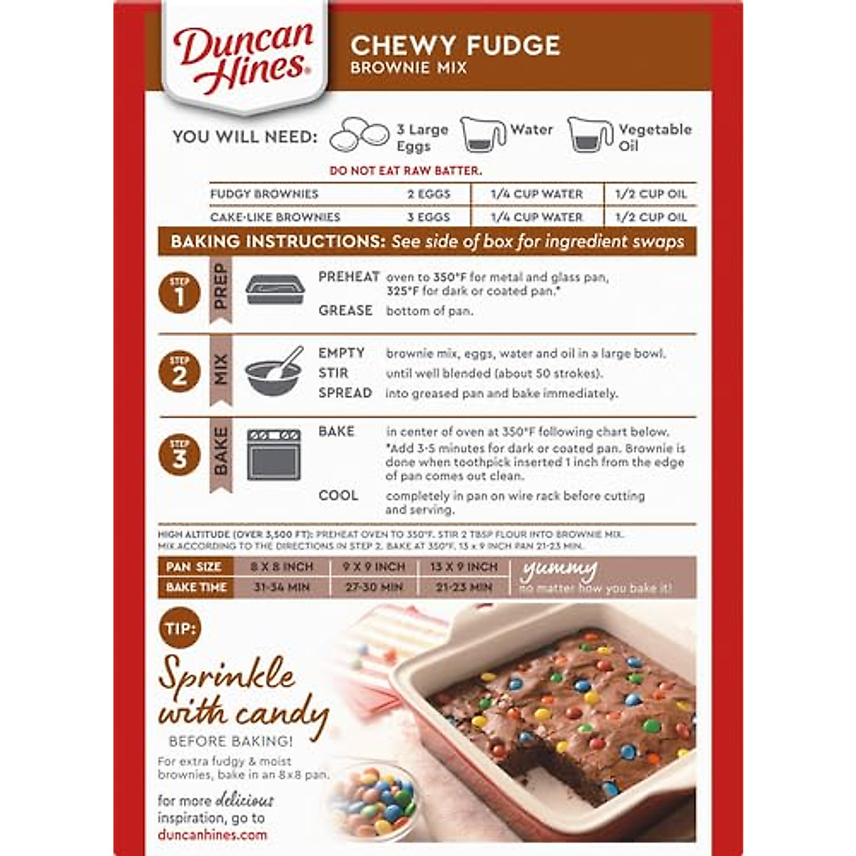 Duncan Hines Brownie Mix, Fudge, 18.3 oz