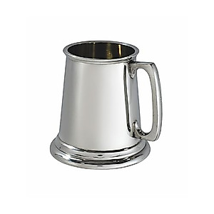 Wentworth Pewter - Plain Pewter Quarter Pint - Engraved Free - Baby Mug, Baby Gift, Keepsake, Christening, Wedding, in presentation box