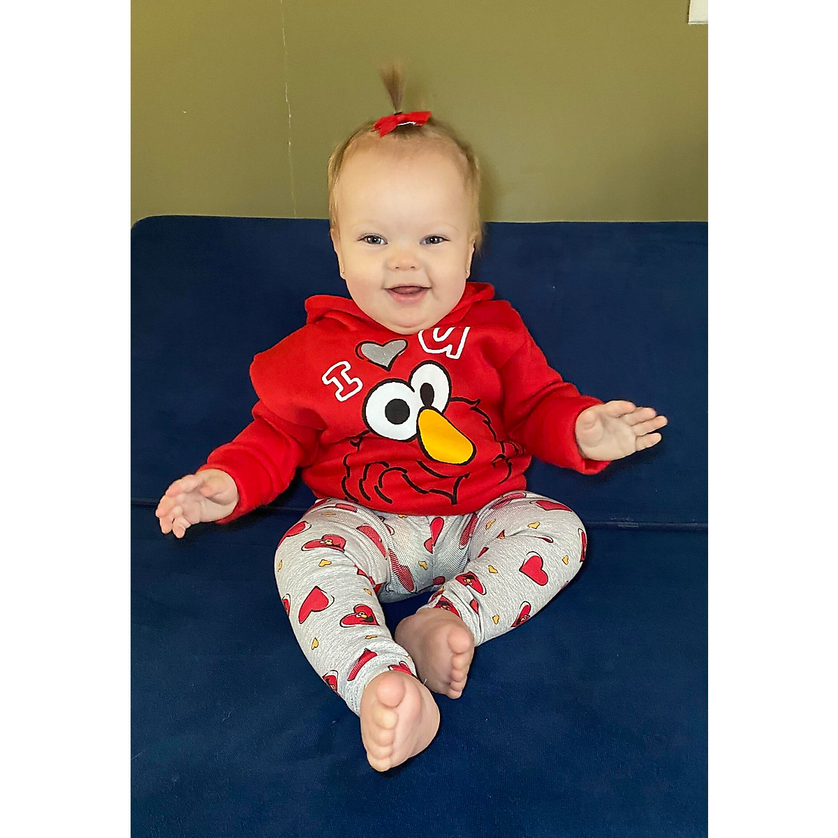 Sesame Street Elmo Infant Baby Girls Fleece Hoodie & Leggings Elmo 24 Months