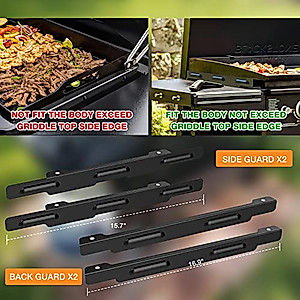 Upgraded Wind Guard for Blackstone Griddle 36",Blackstone Accessories Magnetic Stainless Steel,Grill Accessories Wind Screens Saving Propane,Protect Flame Hold Heat,Compatible with Rear Grease Cup