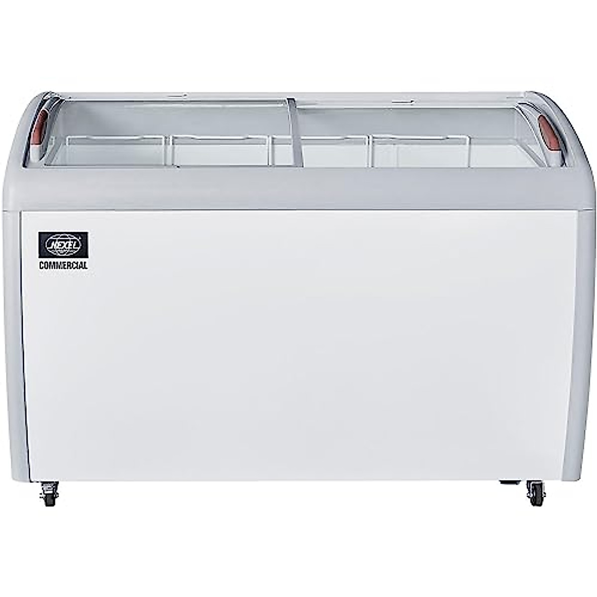 Nexel Ice Cream Freezer, Curved Glass Lid, 49"W