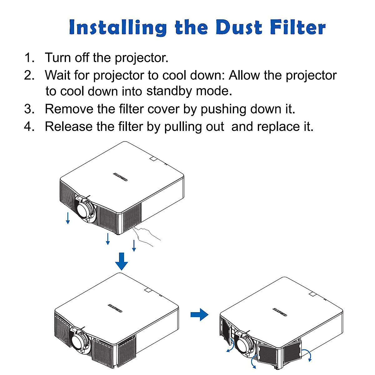 Khotilong Replacement 003-005241-01 Filter for Christie D12HD-H,D12WU-H Projector.(3 Pack)