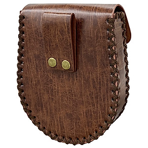 HiiFeuer Nordic Embossed Belt Bag, Retro Medieval Faux Leather Side Pack, Vintage Portable Belt Pouch For LARP Ren Faire (Axe)