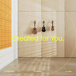 String Swing Wall Mount Ukulele Hanger Hardwood Ukele or Mandolin Wall Mount Pineapple Tenor Concert Compatible for Home & Studio CC01UK-A - Ash