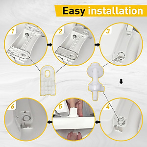 OasisFlow Plastic Toilet Seat Bolts Installation Kit for TOTO THU689 Toilets and Bidets Easy to Install Traditional Toilet Seat Bolt Covers, 2-Piece Set - Toilet Parts