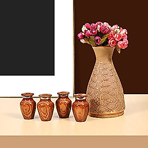 Mini Urn for Human Ashes Set of 4 - A Beautiful and Humble Urn for Your Loved Ones Remains. This Lovely - Urn Will Bring You Comfort Each Time You See It Size 2.8x1.7 inch- Natural Wood