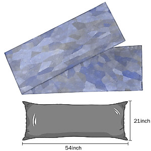 Swirl Camo Body Pillow Covers Decorative Soft Bedding Satin Pillowcase with Zipper Closure Cooling Breathable Long Pillow Case-21"x 54"