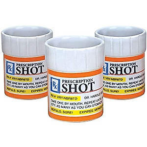 Toptoys2u Bargain Bundles Great Value Novelty Gift Set - The Prescription Shot Glass Set & The Prescription Coffee Mug - Twin Pack