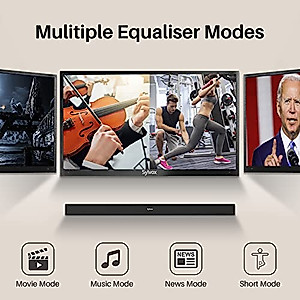 SYLVOX 55” Outdoor TV with 60W Waterproof Soundbar & Wall Mount, 4K Weatherproof TV, IP55 Waterproof TV & IP65 Bluetooth Speaker, 1000nits Brightness for Partial Sun Areas