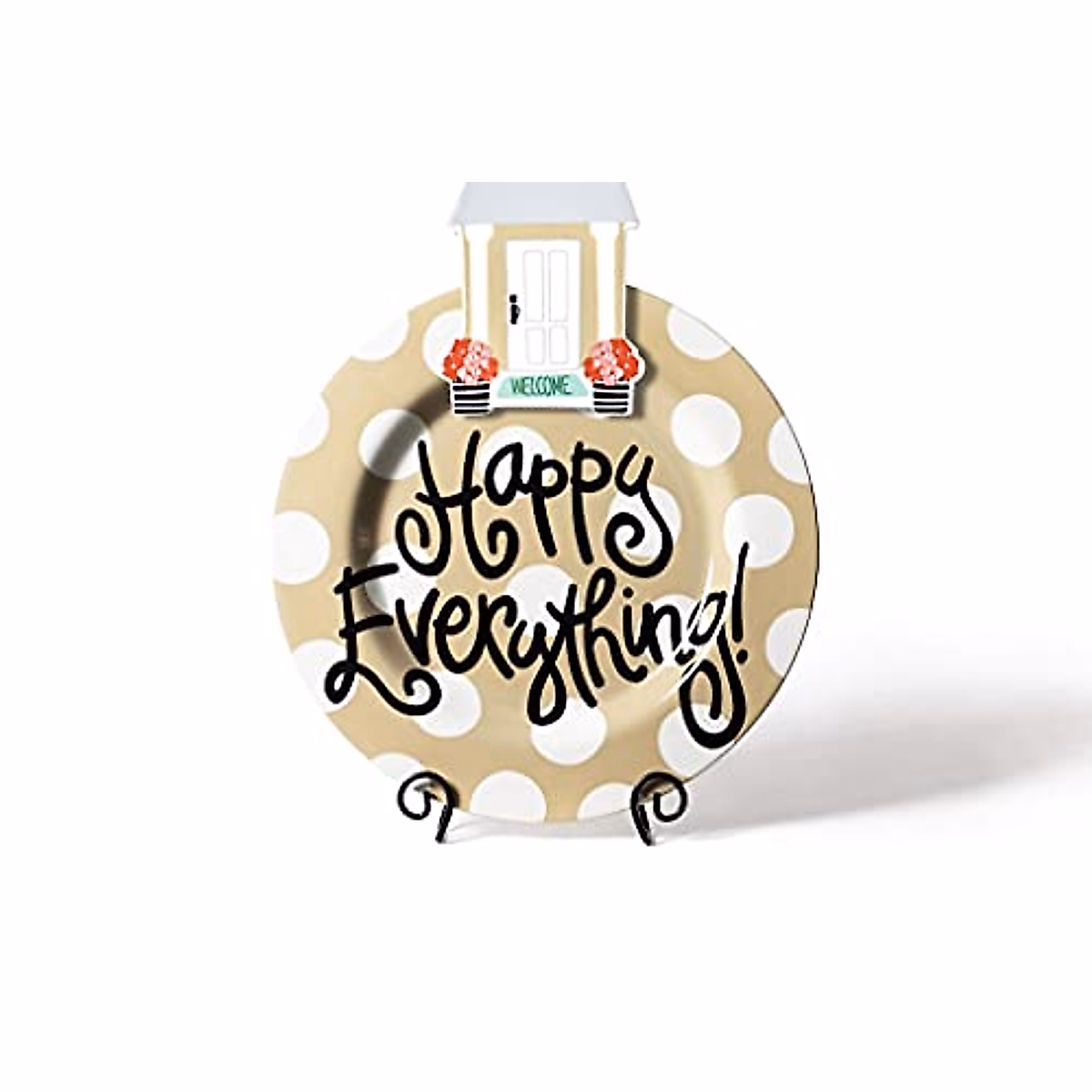 HAPPY EVERYTHING! Neutral Dot Big Round Platter