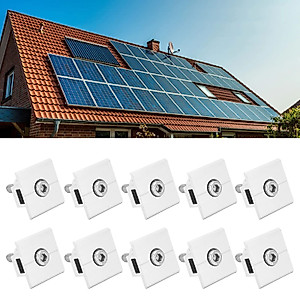 Solar Panel Mount Mid Clamps, 10Pcs Aluminum Alloy Solar Panel Mid Clamps Waterproof Mount Solar Panel Mounting Bracket Solar Panel Accessories