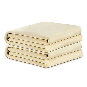 (2 Pack) Car Cleaning Natural Chamois Cloth,Leather Auto Car Wash Drying Towel, for Car Vehicle Cleaning Accessories,(18" x25'' 2-Pack)