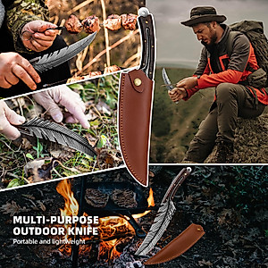 VCXOX Professional Meat Cleaver Knife Kitchen Chef Knives High Carbon Stainless Steel Ultra Sharp Kitchen Cutting Knife for Meat Vegetable Cooking Tool Outdoor and Home Use (Black-001)