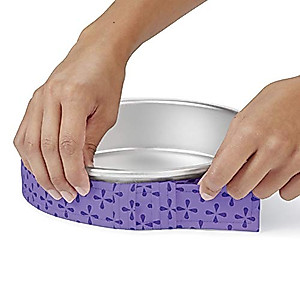 Wilton Bake-Even Cake Strips for Evenly Baked Cakes, 2-Piece Set, Purple, Fabric