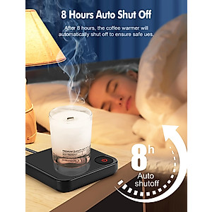 Coffee Mug Warmer - Mug Warmer for Desk with 2 Temperature Settings, Electric Coffee Cup Warmer, Auto Shut Off Coffee Warmer White