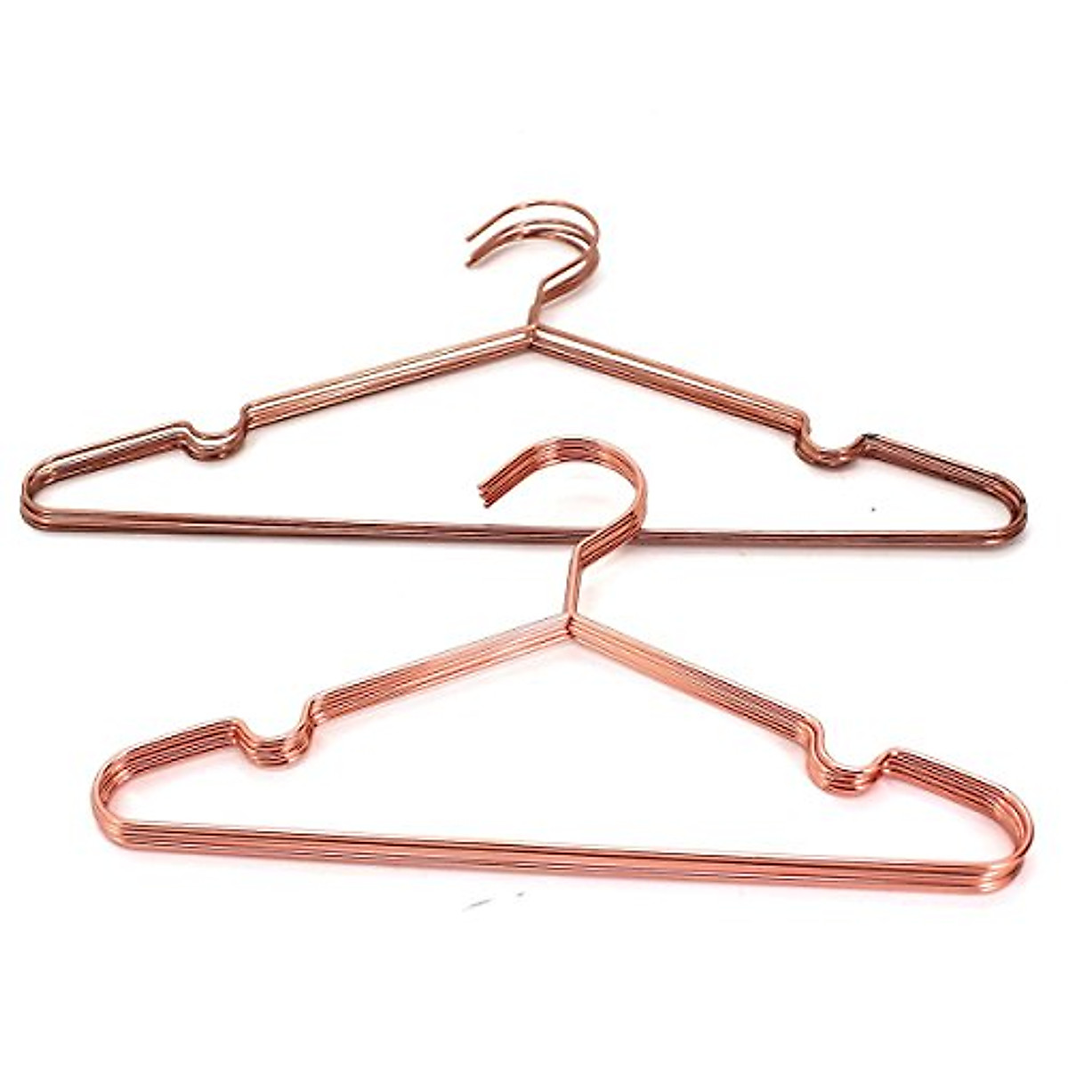 30Pack Koobay 13" Children Rose Copper Gold Shiny Metal Wire Top Clothes Hangers for Shirts Coat Storage & Display