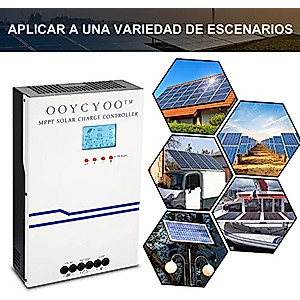 100 Amp MPPT Solar Charge Controller 24V 12V Auto, 100A Solar Panel Regulator Max Input Power 2500W, for AGM Sealed Gel Flooded Lithium Battery