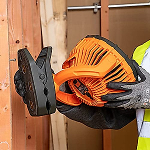 Klein Tools PJSFM2 Lithium Battery Operated Fan, Rechargeable Mini USB Fan with Clip On, Hang Hole, and Magnet Mounting, Portable, Orange/Gray