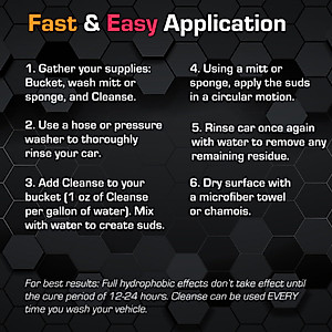 Ethos Cleanse for Car - Graphene Car Shampoo Graphene Ceramic Coating Infused Car Wash Soap (Gallon)