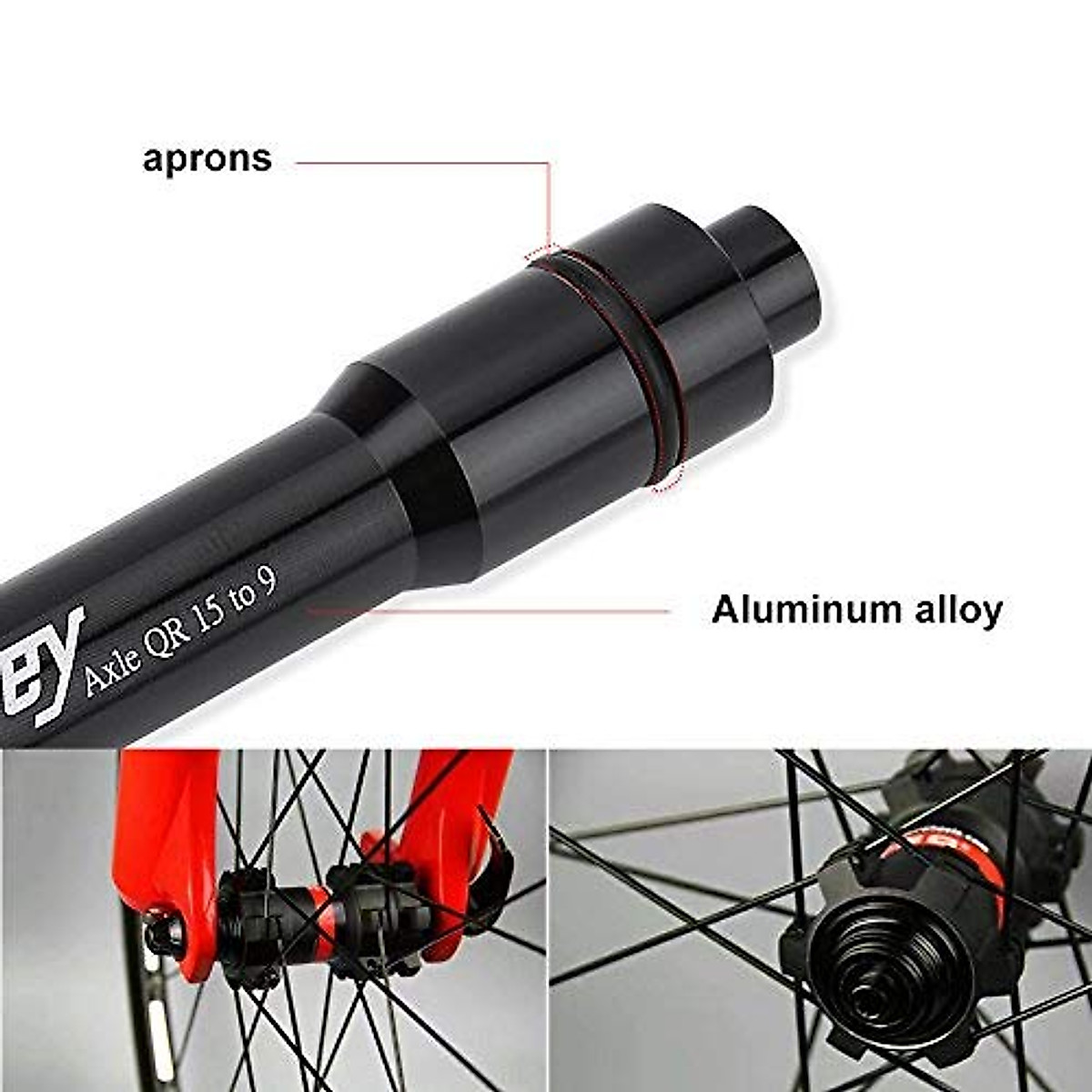 Alomejor Axle Hub Adapter Mountain Front Hubs Tube Shaft Axle Hub Adapter Quick Release Wheel Conversion Adapter Tool