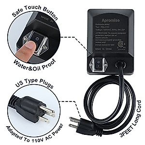 Apromise Rotisserie Motor - Universal Replacement Rotisserie Spit Motor with Waterproof On/Off Switch | Grill Rotisserie Motor Can Hold Up to 30 Pounds | 110 Volts & 4 Watt - Black